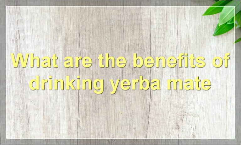 What are the benefits of drinking yerba mate | Food Readme