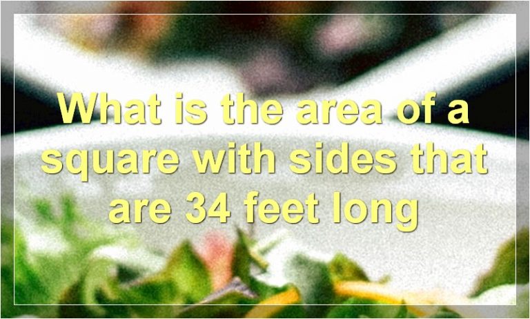 34-foot Square: Perimeter, Area, Length Of One Side | Food Readme
